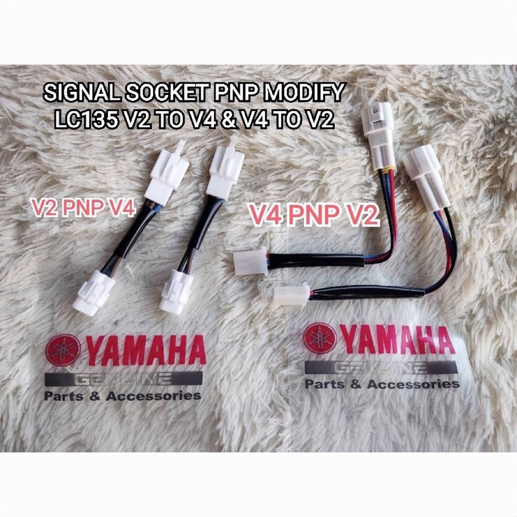 YAMAHA LC135 NEW V2 CONVERT MODIFY TO V4 V5 V6 V7 FRONT SIGNAL SOCKET WIRING DEPAN SIGNAL SET ...