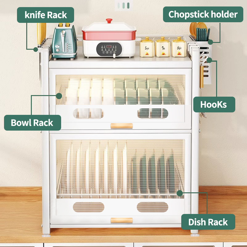 GSlife 2/3 Tier Rak Pinggan Mangkuk Bertutup Kitchen Dish Drainer Rack ...