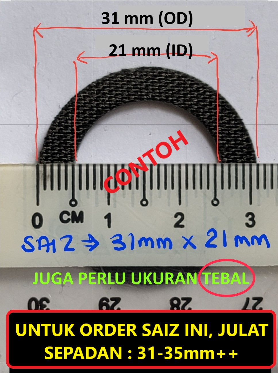 High Quality Carbontex Drag Washers for fishing reels (PESANAN MESTI ...