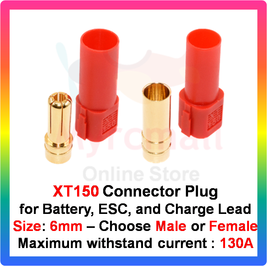 XT150 Male Female 6mm Connector Plug Socket for Battery Motor ESC ...