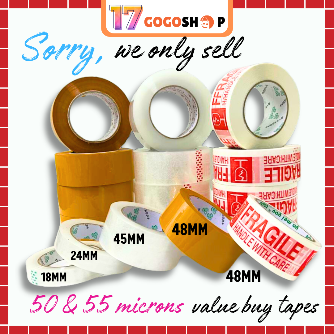 18/24/45/48mm OPP Tape Strong adhesive Transparent Cellophane Tape / Selotape / BOPP 胶带胶纸 Clear ...