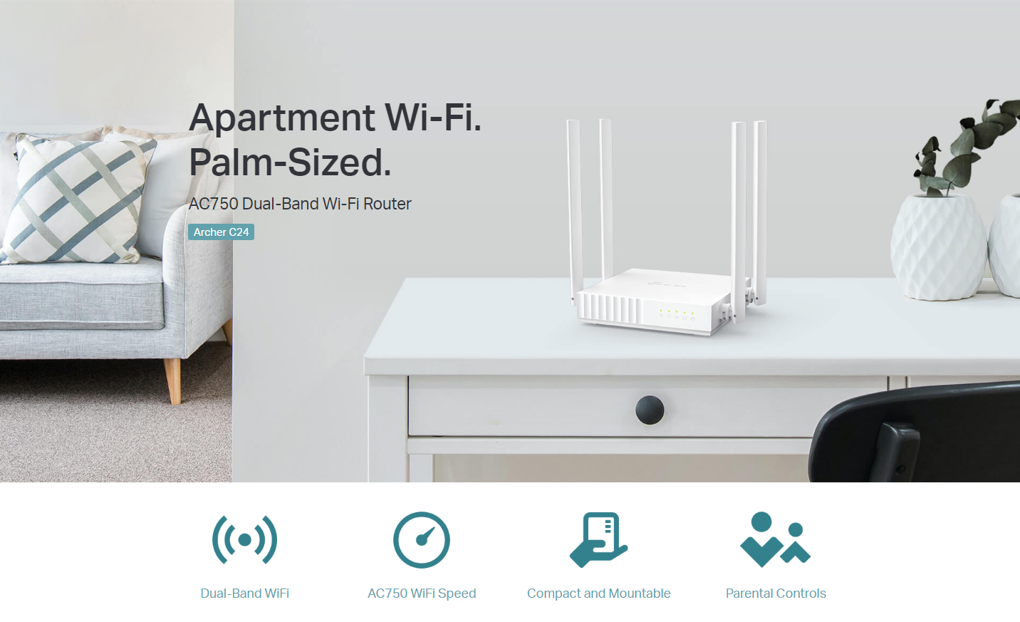 TP-LINK Tplink AC750 Dual Band Wifi Router Access Point Range Extender ...