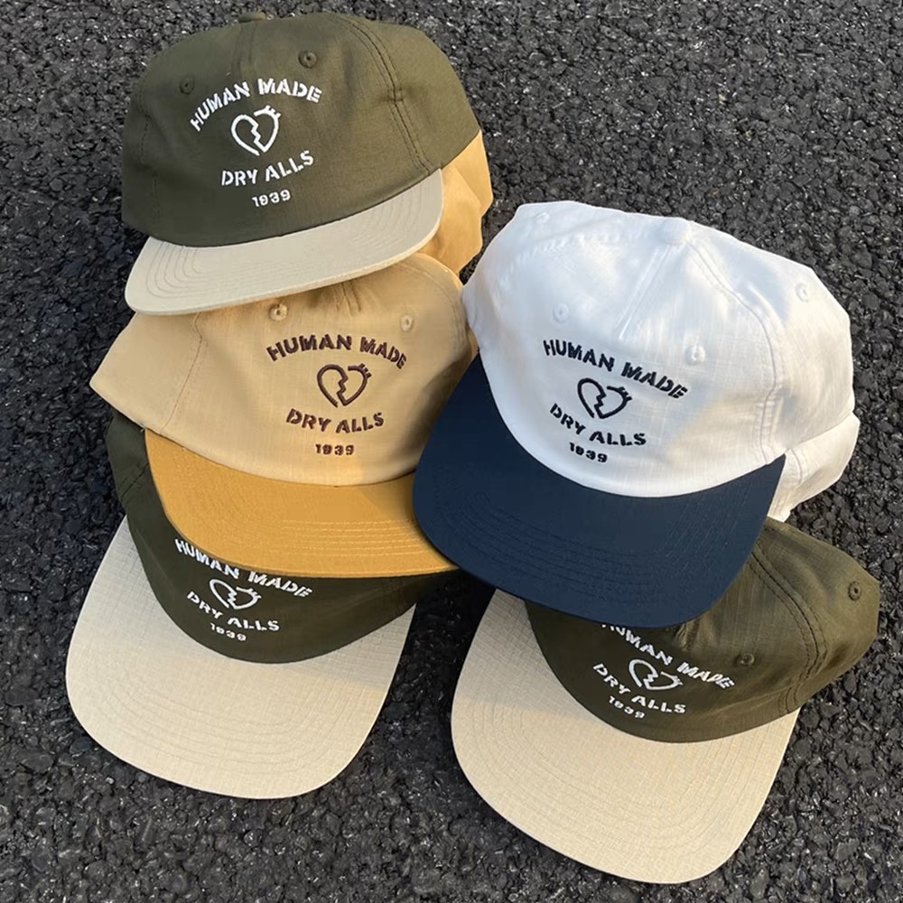 🇲🇾 23ss Japanese's Human Made Embroidery Color matching Cap Unisex Cap ...