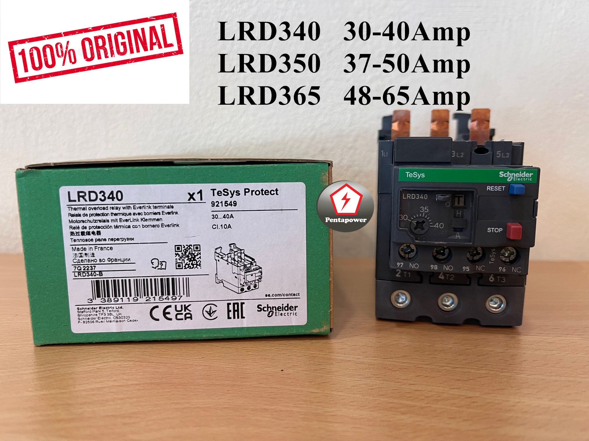 SCHNEIDER LRD340 LRD350 LRD365 THERMAL OVERLOAD RELAYS | Shopee Malaysia