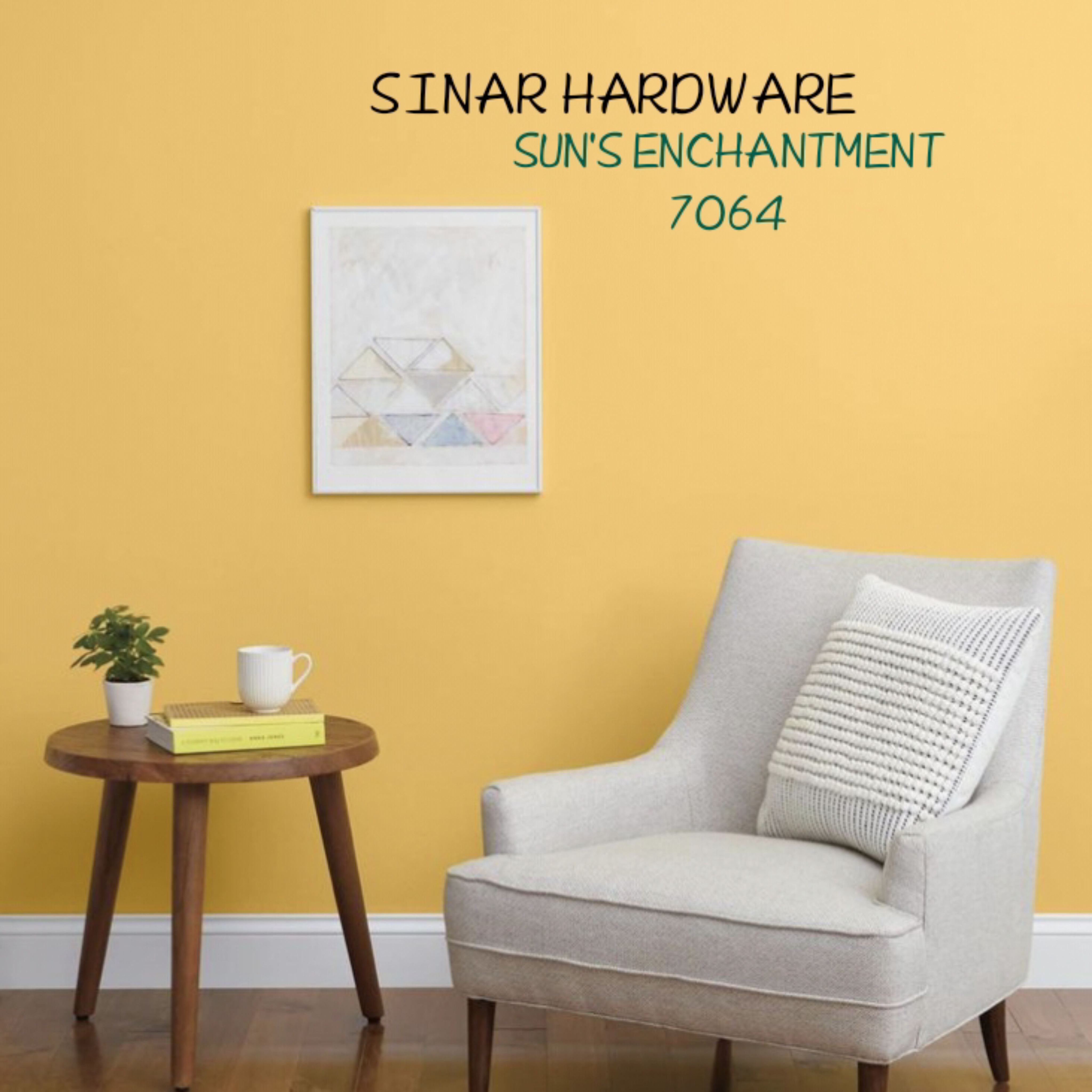 SINAR SANCORA I-EMULSION MATT 1 LITER CHEERFUL YELLOW INTERIOR WALL PAINT/ CAT DINDING DALAM ...