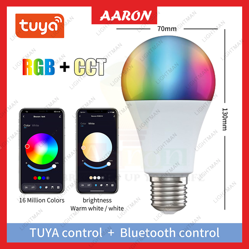 Smart Light Bulb Wifi Bluetooth Remote Control 10W E27 Tuya Ai Home Rgb ...
