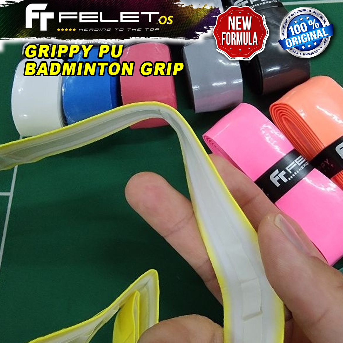 [100% ORIGINAL] FELET NEW GRIPPY PU GRIP Badminton Grip Racket Grip ...