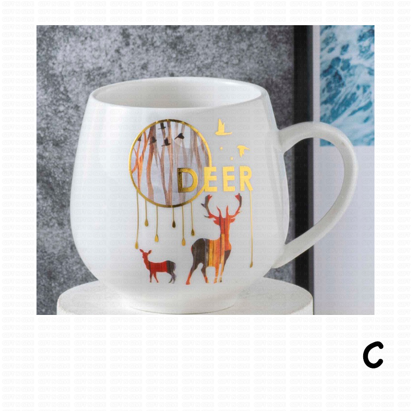 Deer 360ML Ceramic Mug Cup Drink Water Coffee Tea Gift Cawan Kopi Teh ...