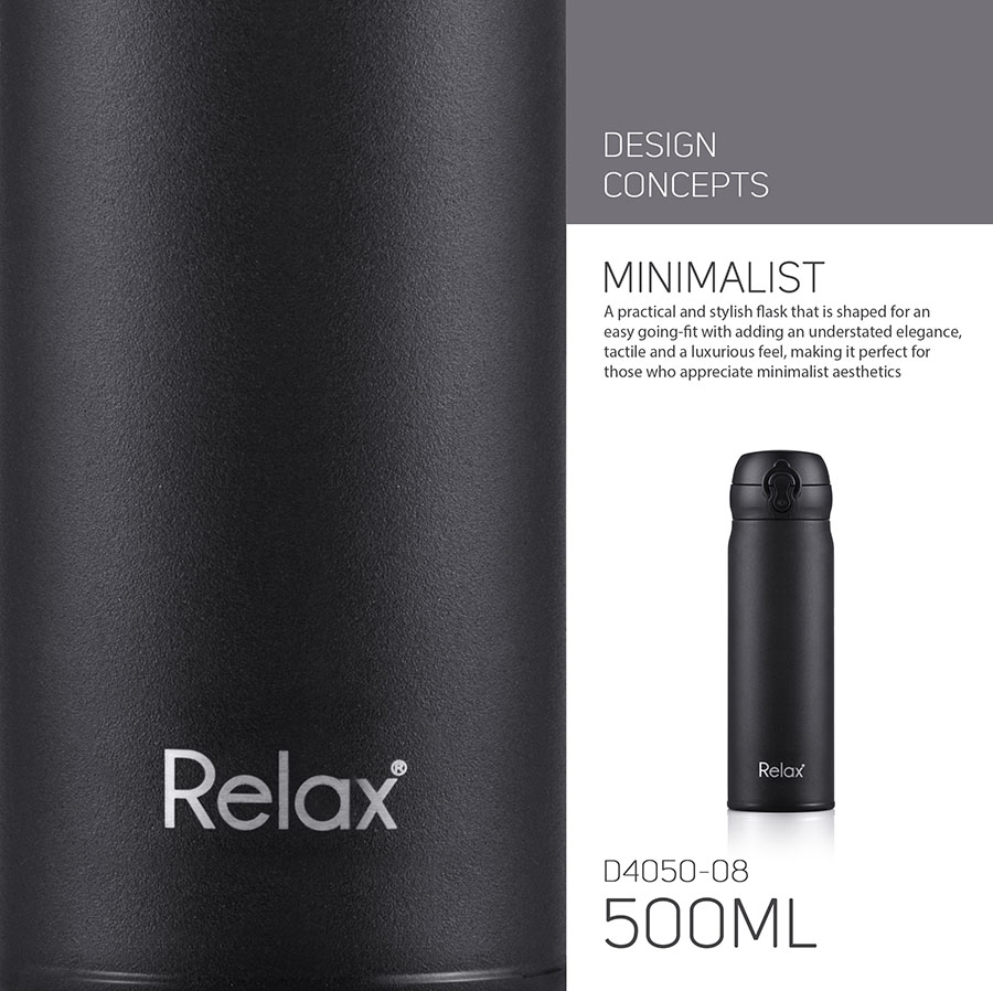 RELAX SUS316 Botol Termos Keluli Tahan Karat Gred Stainless Steel Flask ...