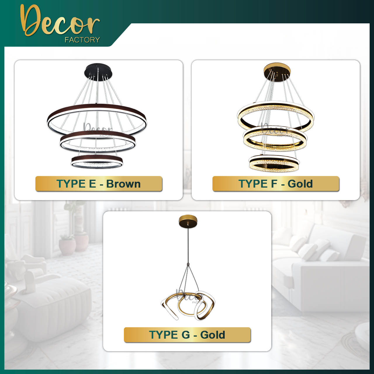 Luxury Modern Pendant Light 3 Colour LED Ceiling Light LED Pendant Lamp ...