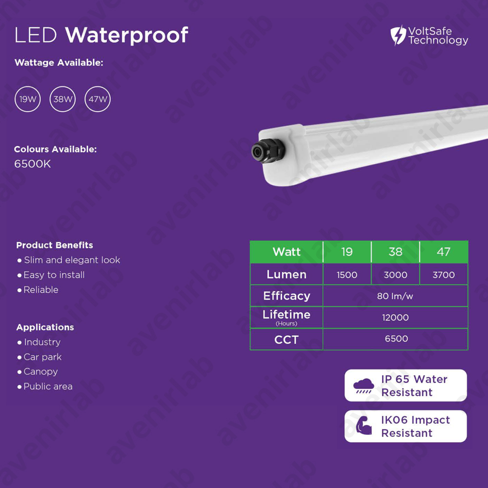 ECOLINK Waterproof Outdoor Tube Light IP65 Weaterproof for Outdoor and ...