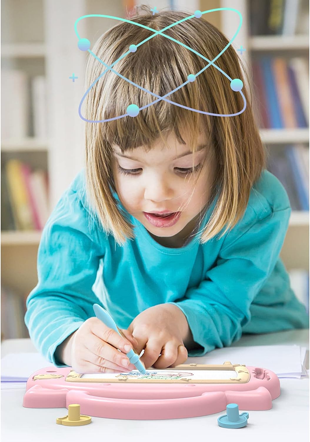 2 In 1 Magnetic Colorful Drawing Doodle Board Erasable Colorful Doodle ...