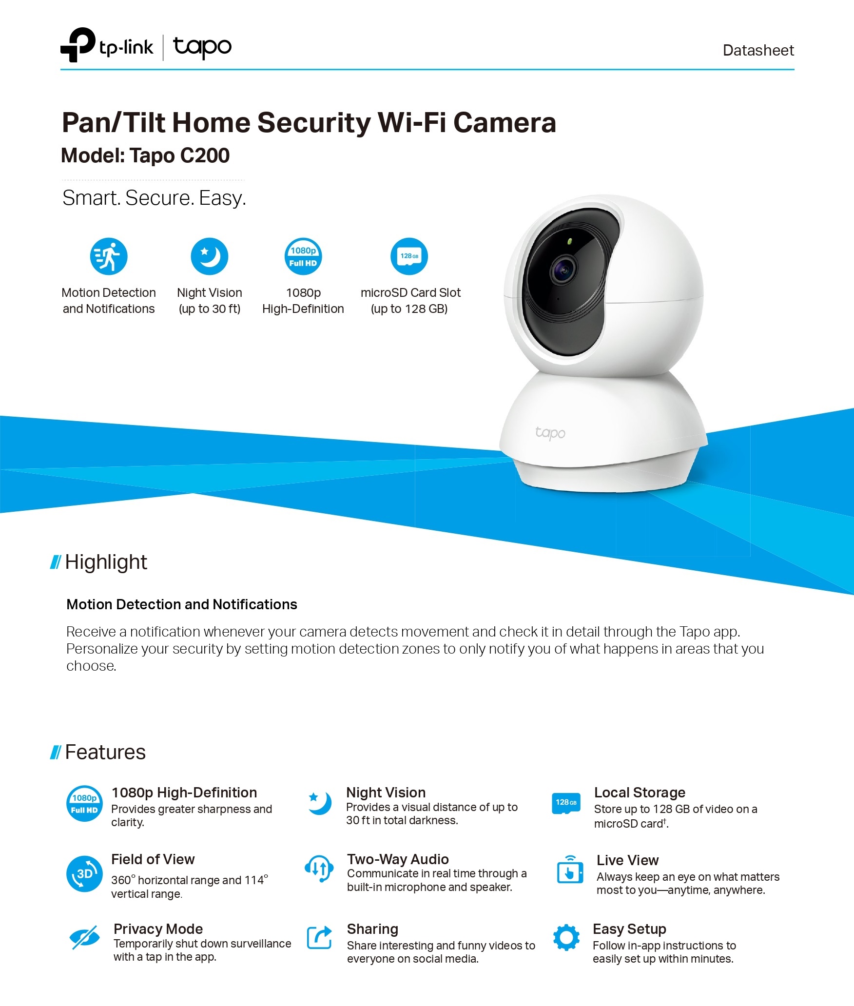 TP-LINK TAPO C200 / TAPO C210 / TAPO C225 / TAPO C220 / TAPO C211 ...