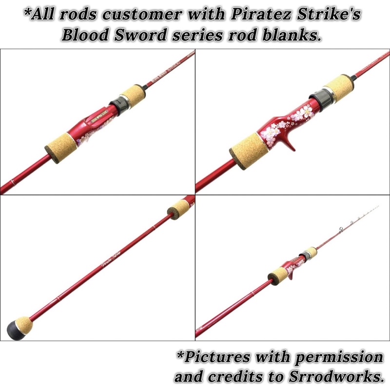 Piratez Strike Blood Sword Slower & Blood Sabre Spinner Rod Blank Only ...