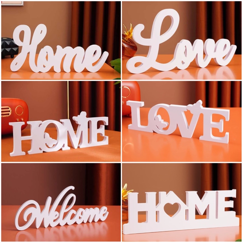 Table Love Home Decor Wall Decor Alphabet Letter Box Huruf HiasanWall ...