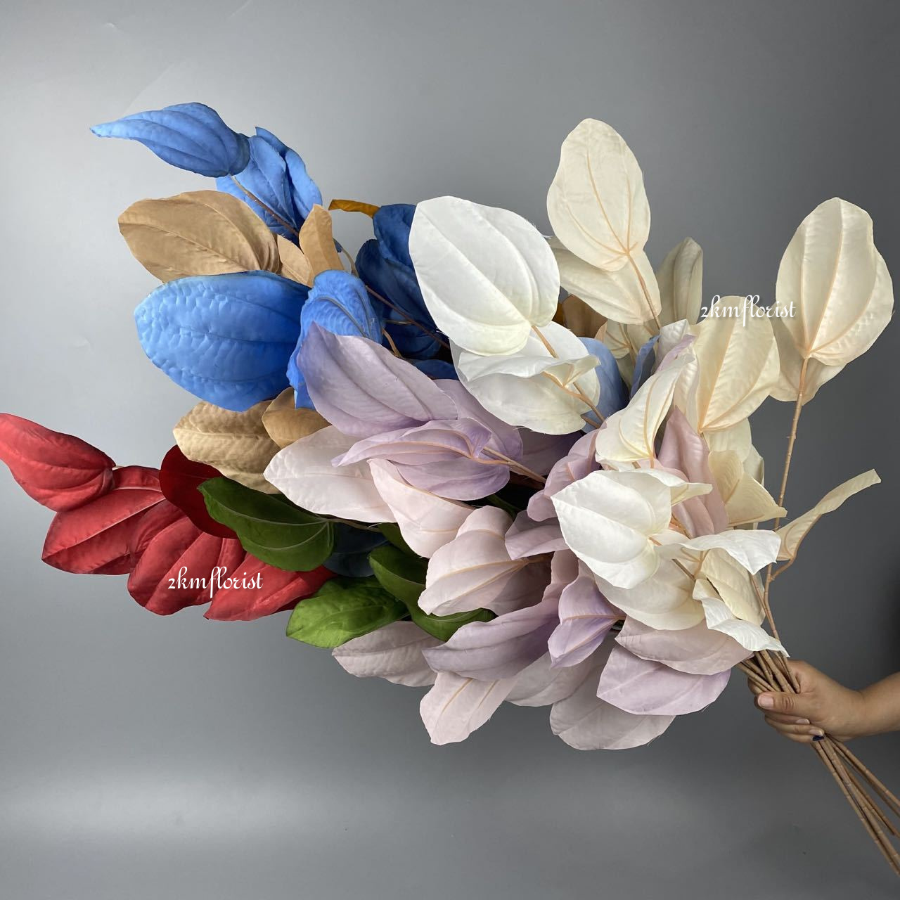 (9 LEAVES) REDBUD LEAVES Artificial Plant Leaves Green Leaf Daun Hiasan ...