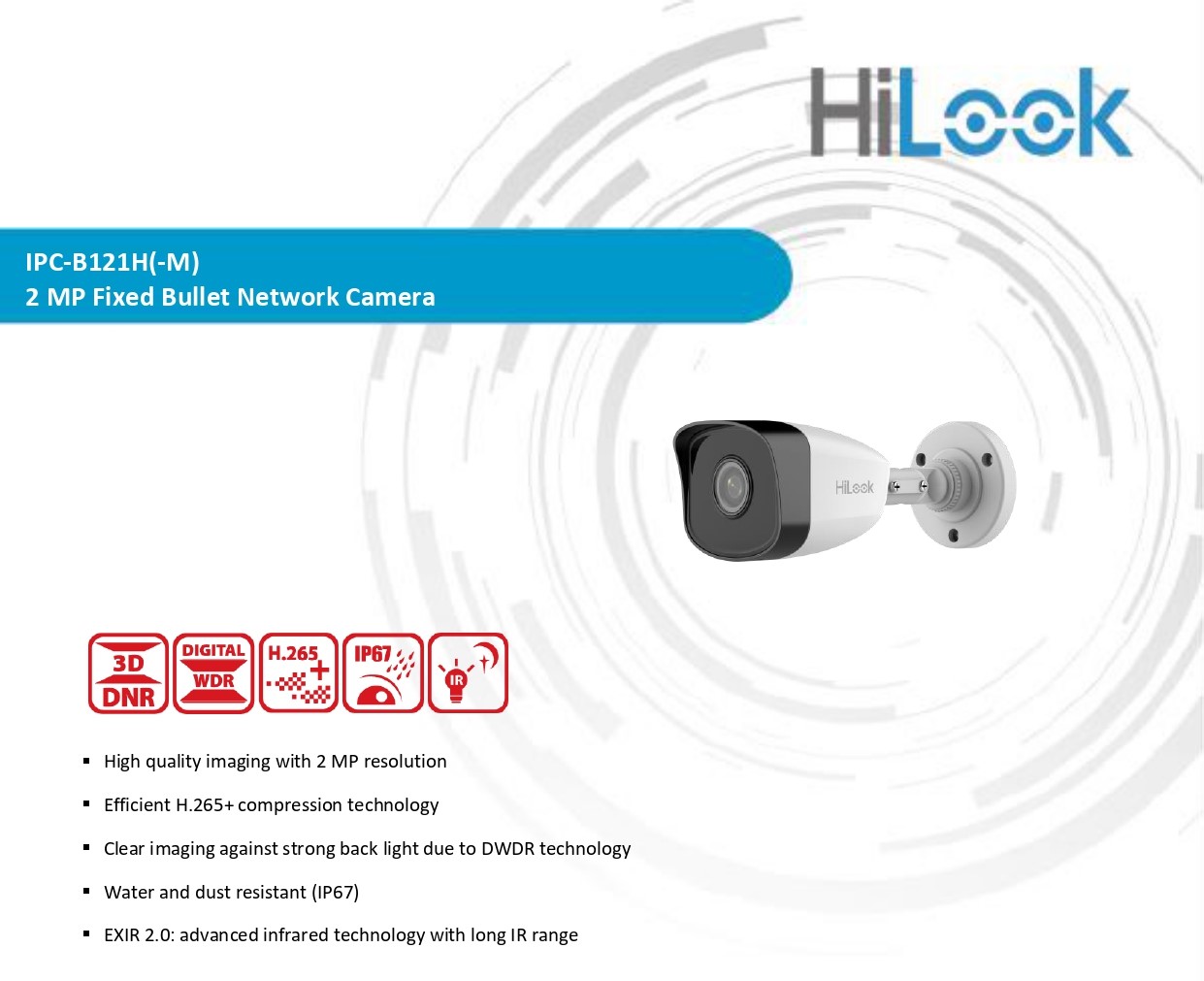 Hilook Hikvision 2MP 2 Megapixel Outdoor IP Network CCTV Camera Plastic ...