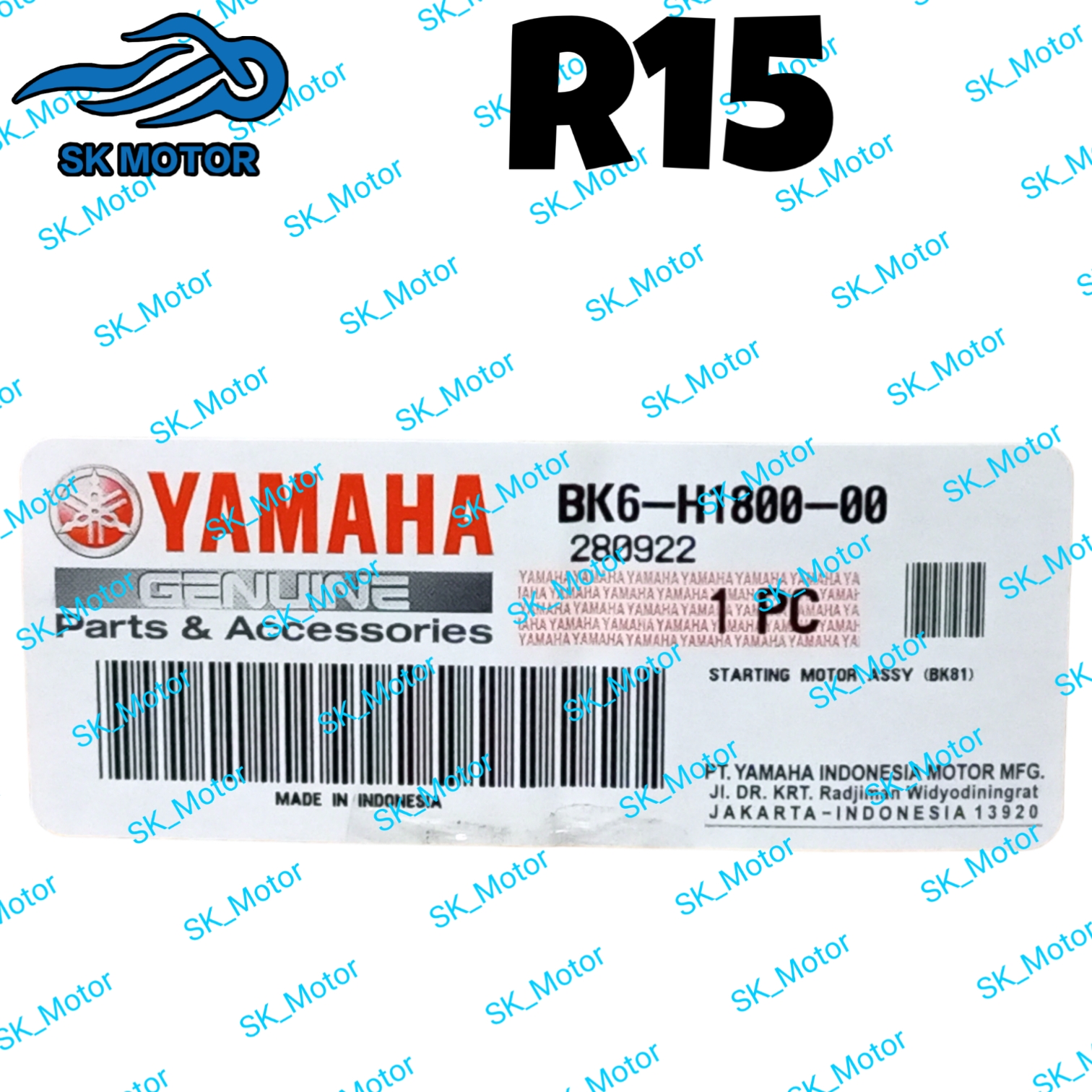 Yamaha YZF-R25 R25 V1 V2 R15 M MT-15 MT-25 Original Starter Motor ...