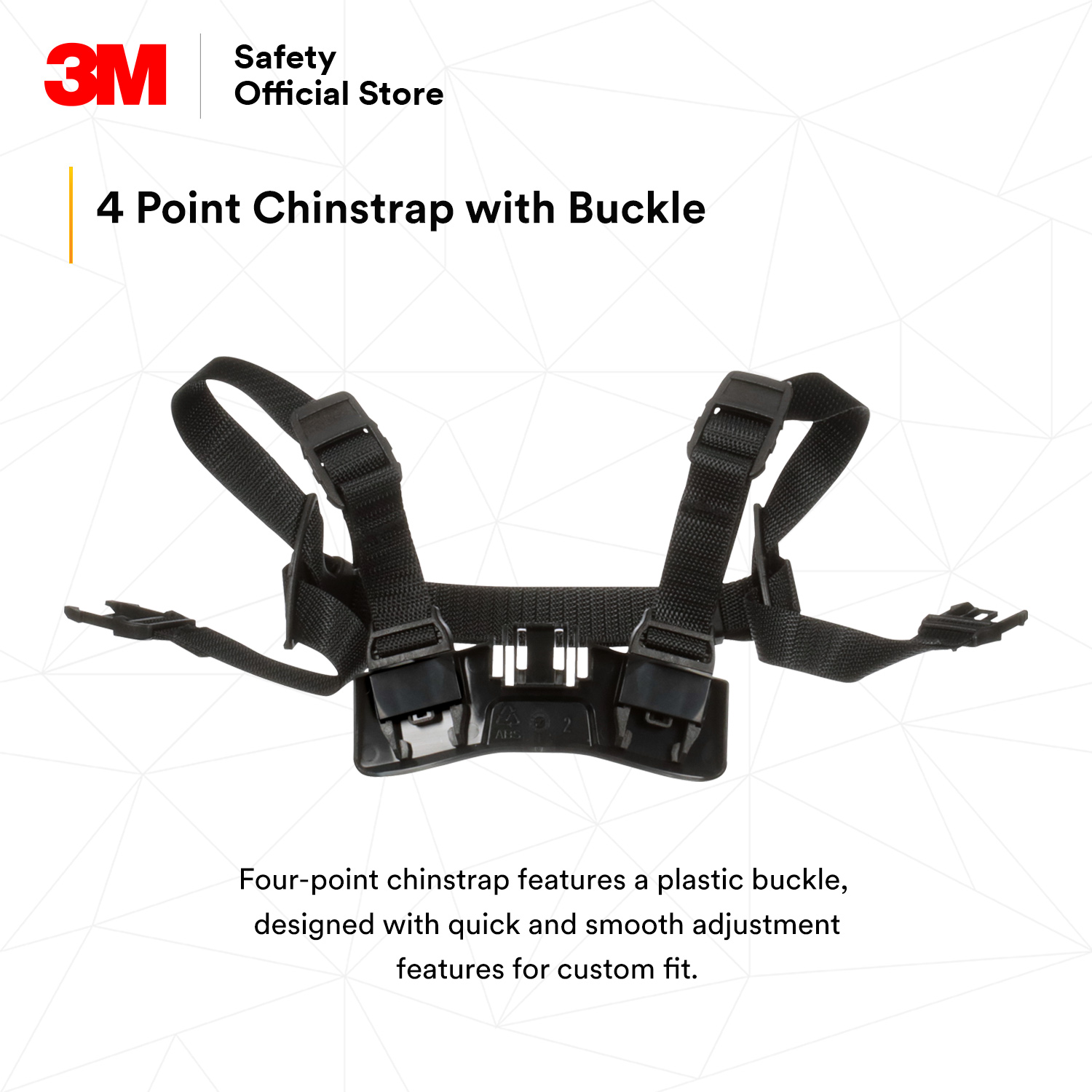 3M™ X5-S4PTCS1 Standard 4 Point Chin Strap with buckle for SecureFit ...