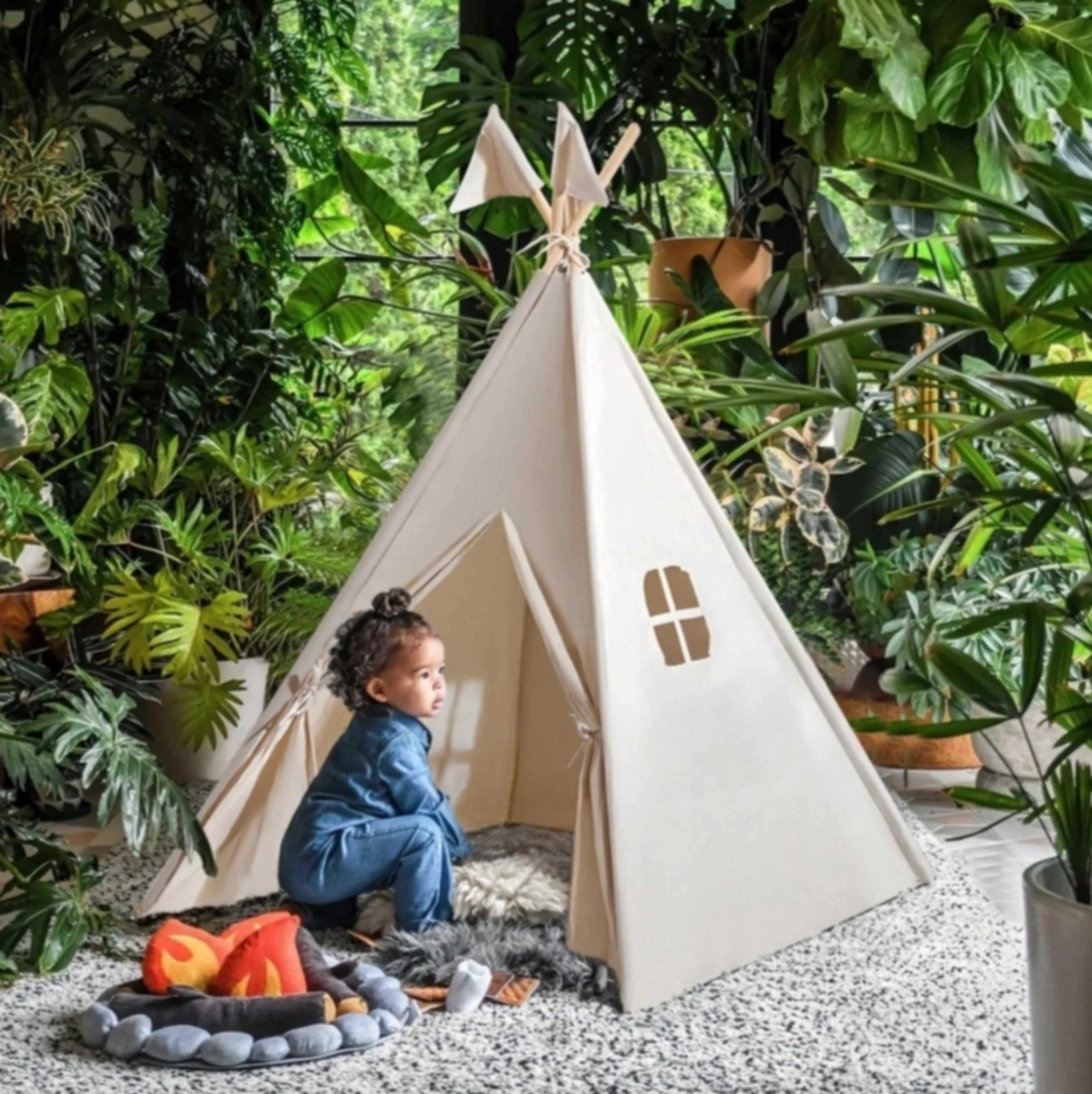 Khemah untuk kanak-kanak Red Indian Tent for kids Red Indian Teepee ...