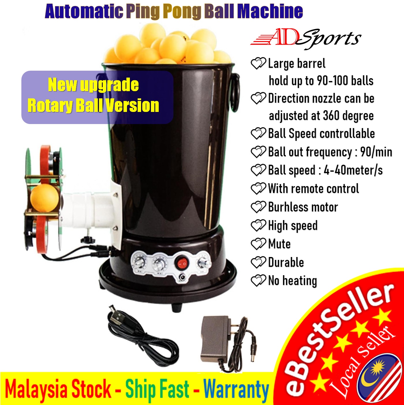 Electric Table Tennis Training Robot, Automatic Ping Pong Machine ...