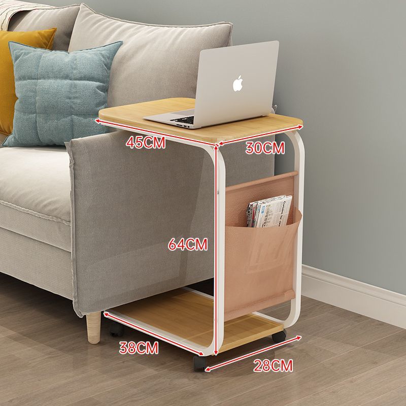 Movable Side Table Laptop Table Bedside Table Coffee Table with wheel ...