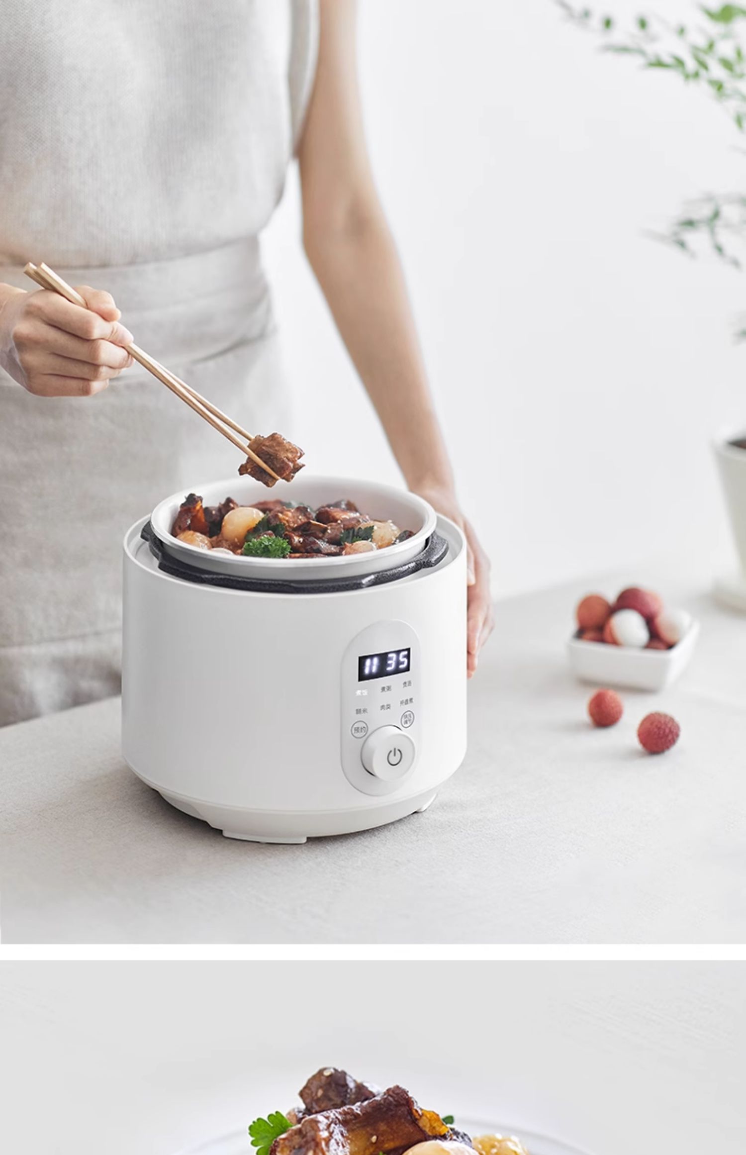 Olayks 3L Electric Pressure Cooker Multifunction Rice Cooker Soup Cooker Porridge Cooker 迷你电压力锅 ...