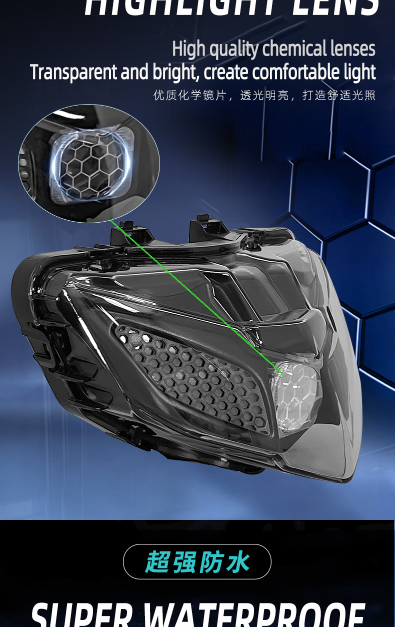 HPMP LC135 V8 Y15ZR V2 LC135FI Head Lamp LED Headlight Super Bright Lamp Depan LC Headlamp Front ...