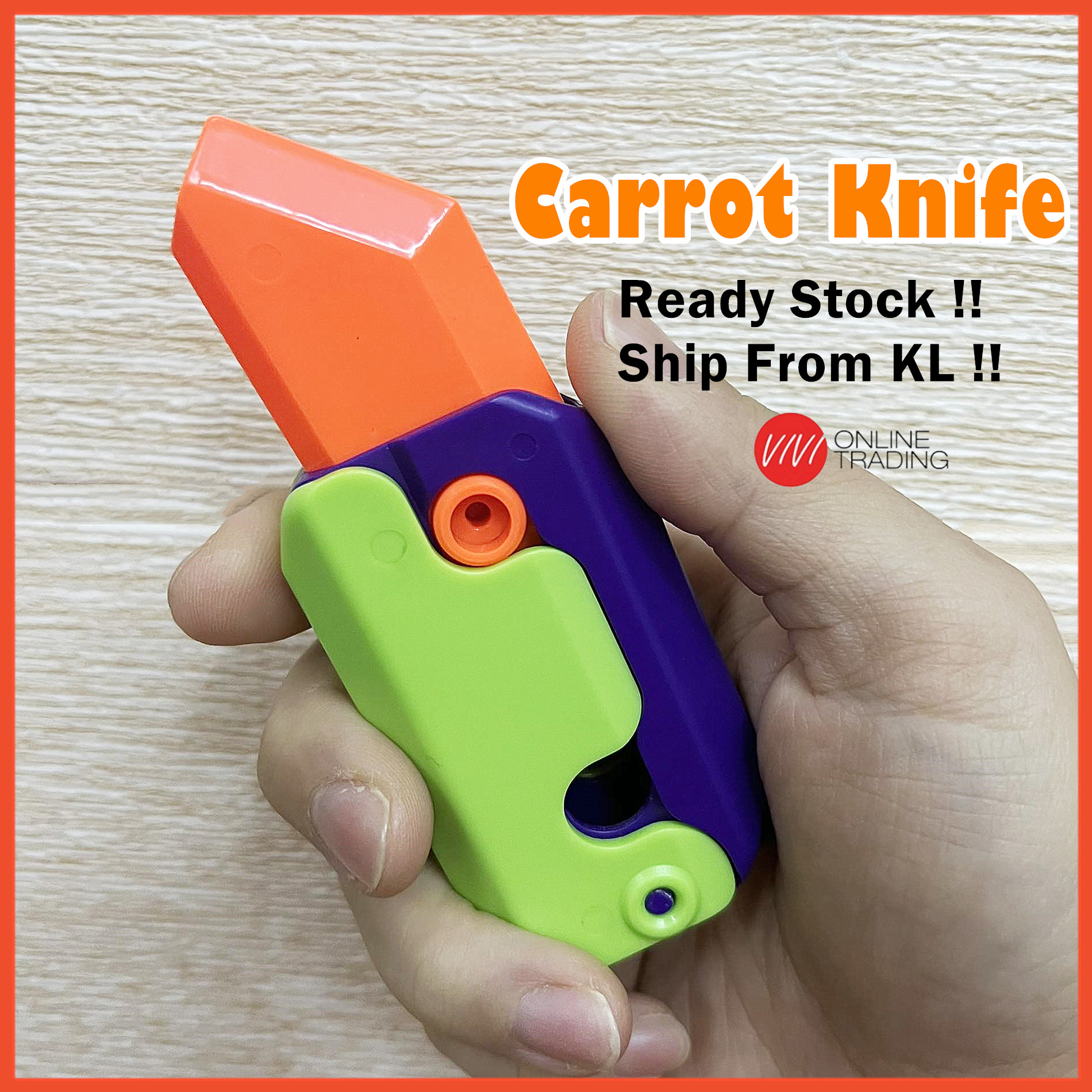 Carrot Knife Prank Toy 3D Mini Gravity Knife Toys Funny Finger Toys ...