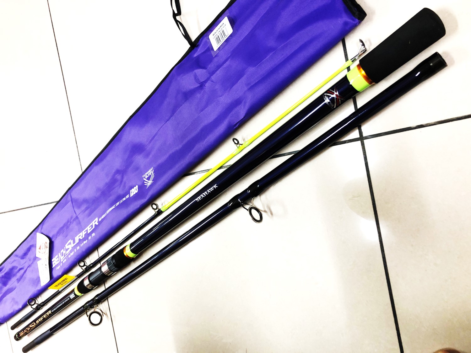 SEAHAWK BEACH SURFER SURF Fluorescent Tip FISHING ROD (Pos Packing ...