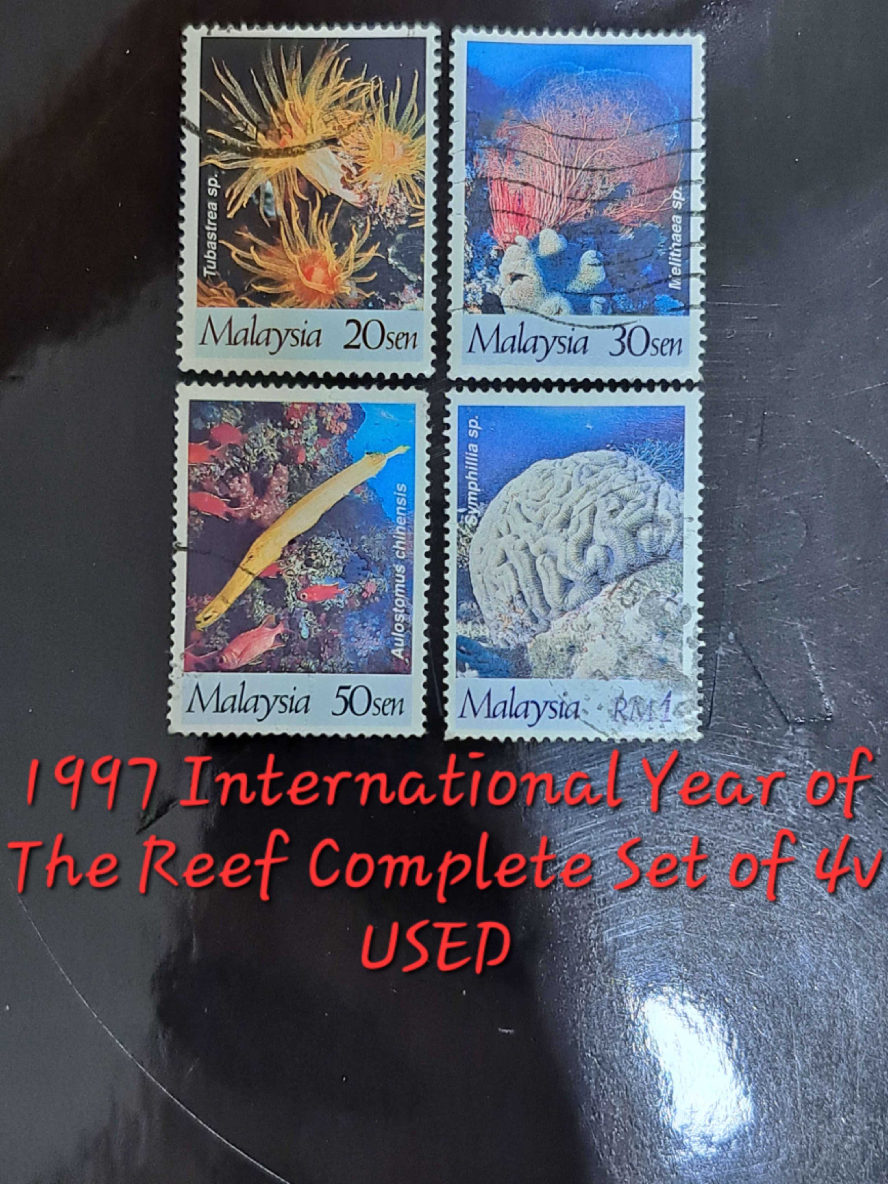 1997 Malaysia Setem Stamp International Year of The Reef Complete Set of 4v USED | Shopee Malaysia
