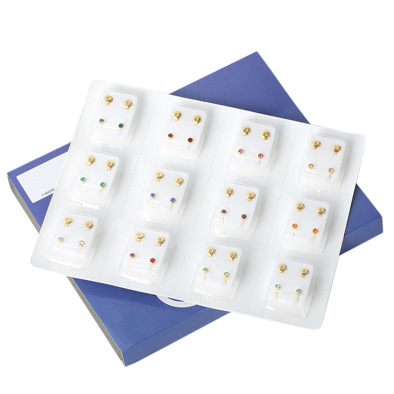 Stud Earring 4mm Stainless Steel Ear Piercing 1 Pair/Subang Tindik 1 ...