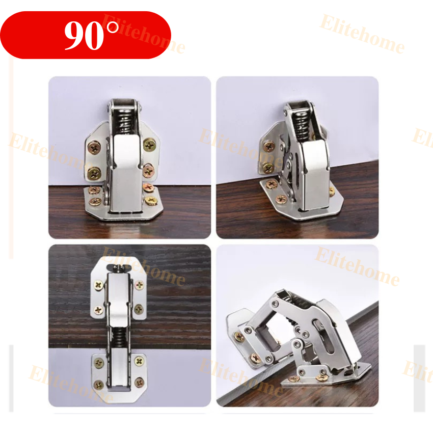 【EliteHome】(1 Pc) (Soft Closing) 90°/170° Non-porous Hinge Non Drilling ...
