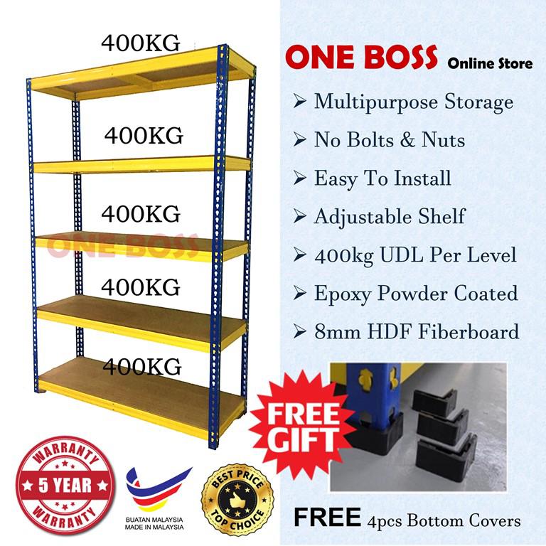 1BOSS 5 Tingkat Boltless Heavy Duty Rack Warehouse Store Office File ...