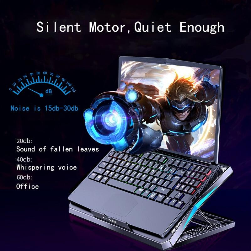 New RGB Laptop Radiator Portable Laptop Holder Cooler Cooling Fan ...