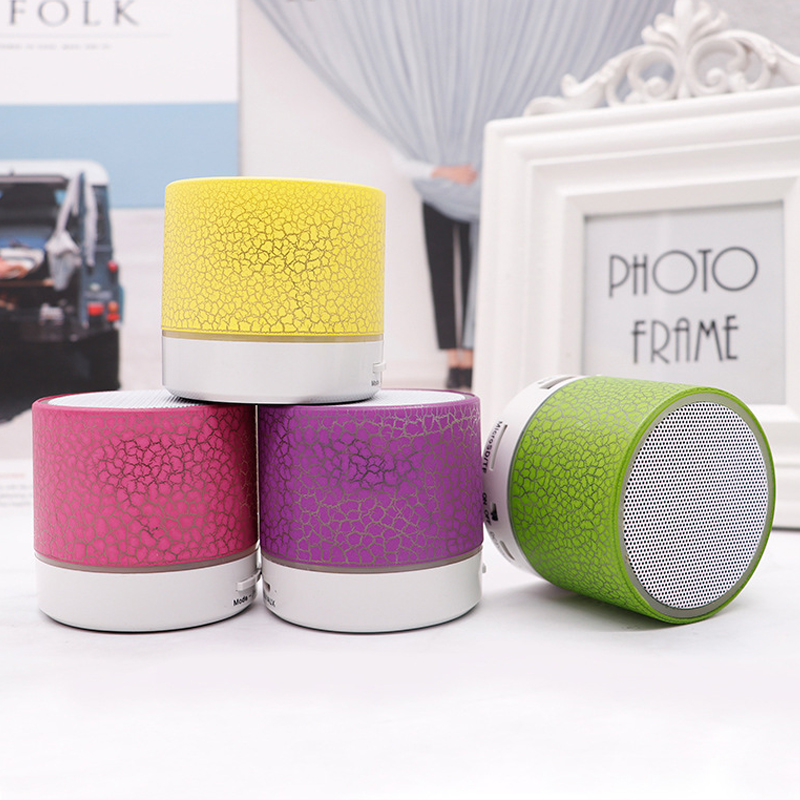 🔊7 Color Mini Bluetooth Speaker Color LED Lights Audio Outdoor Portable ...