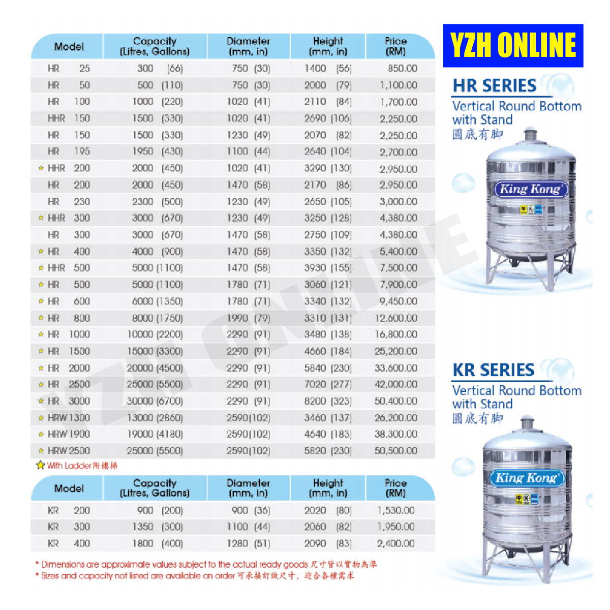 Water Tank Stainless Steel King Kong Tangki Air 白钢 蓄水桶 with stand ...