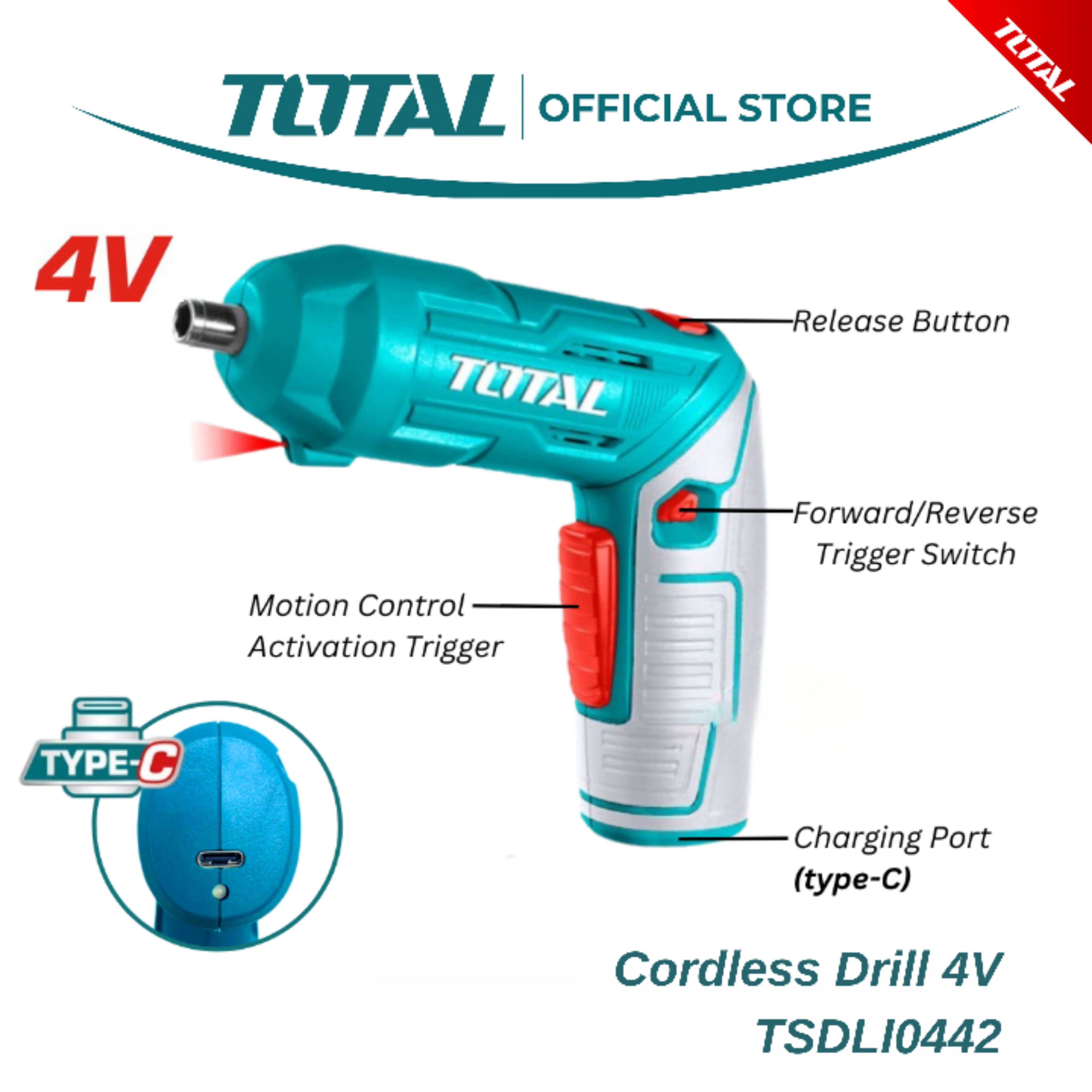 Total Li-Ion Cordless Screwdriver (4V) TSDLI04425 | Shopee Malaysia