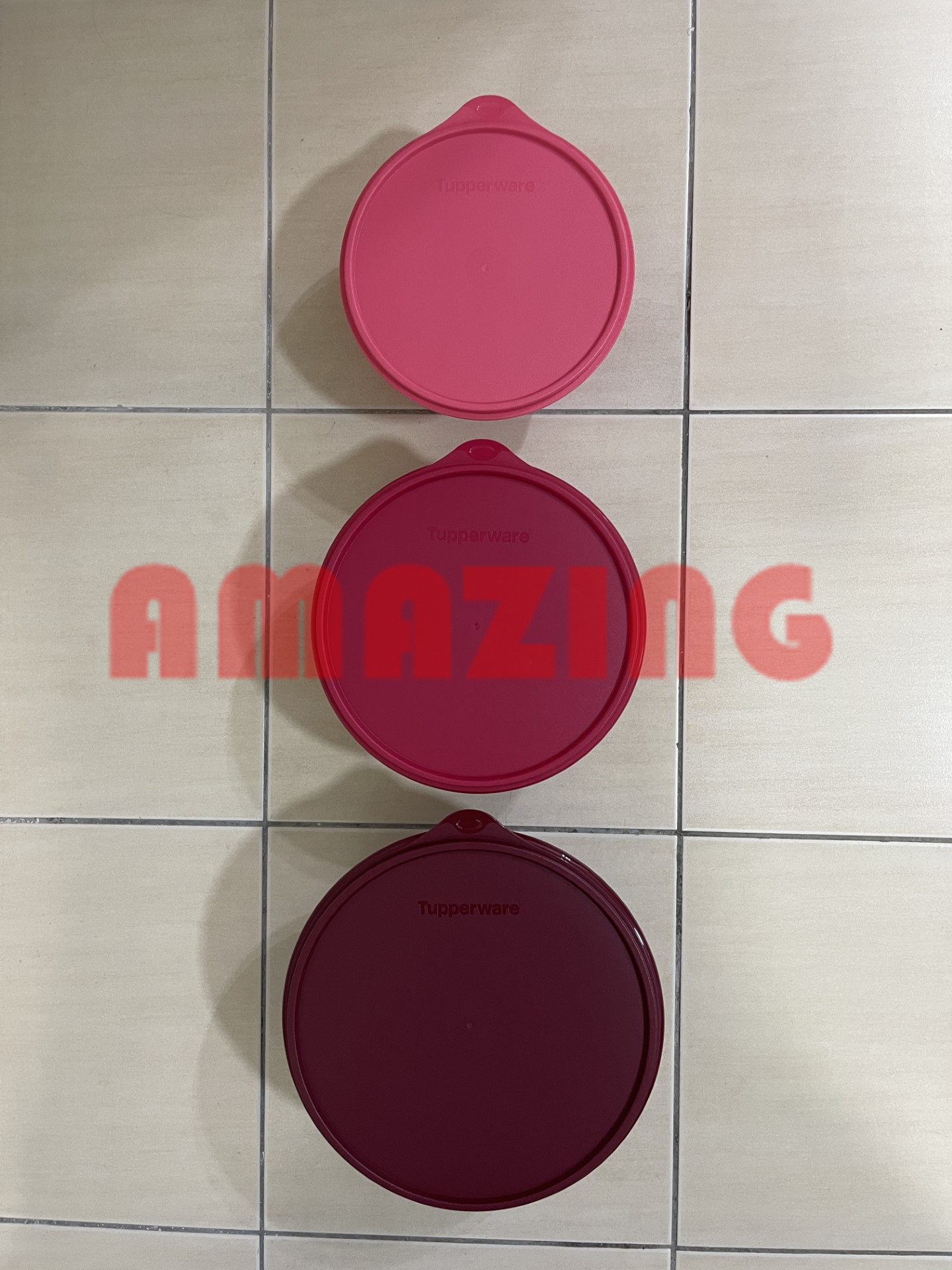Tupperware Round Wonderlier Bowl/ Salad Bowl/ Bekas Mangkuk Jamuan/ Food Storage Box/ Food ...
