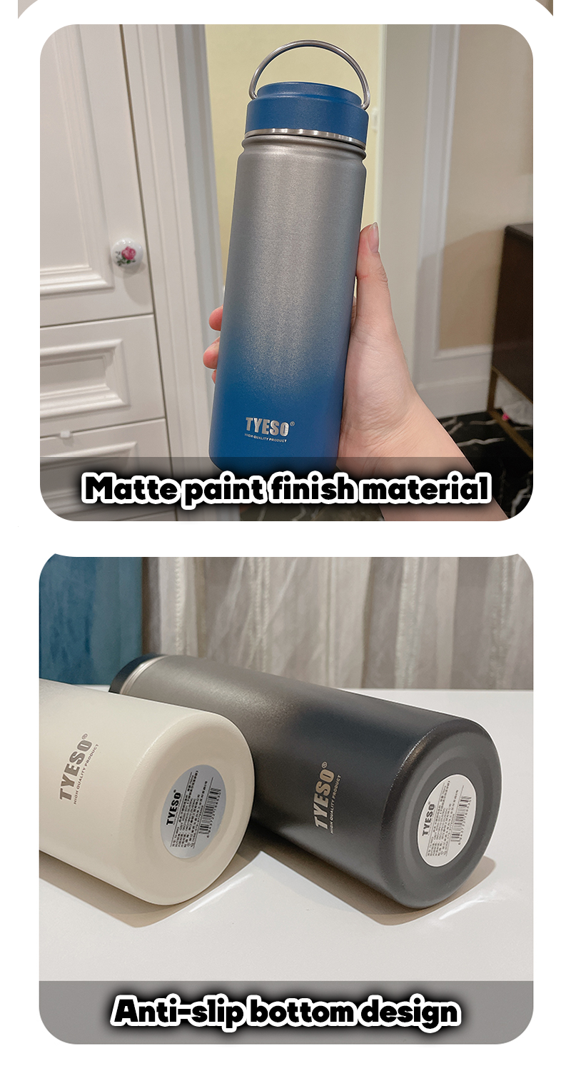 Tyeso New Gradient Thermos Tumbler 530/750ml With Free Pouch Double ...