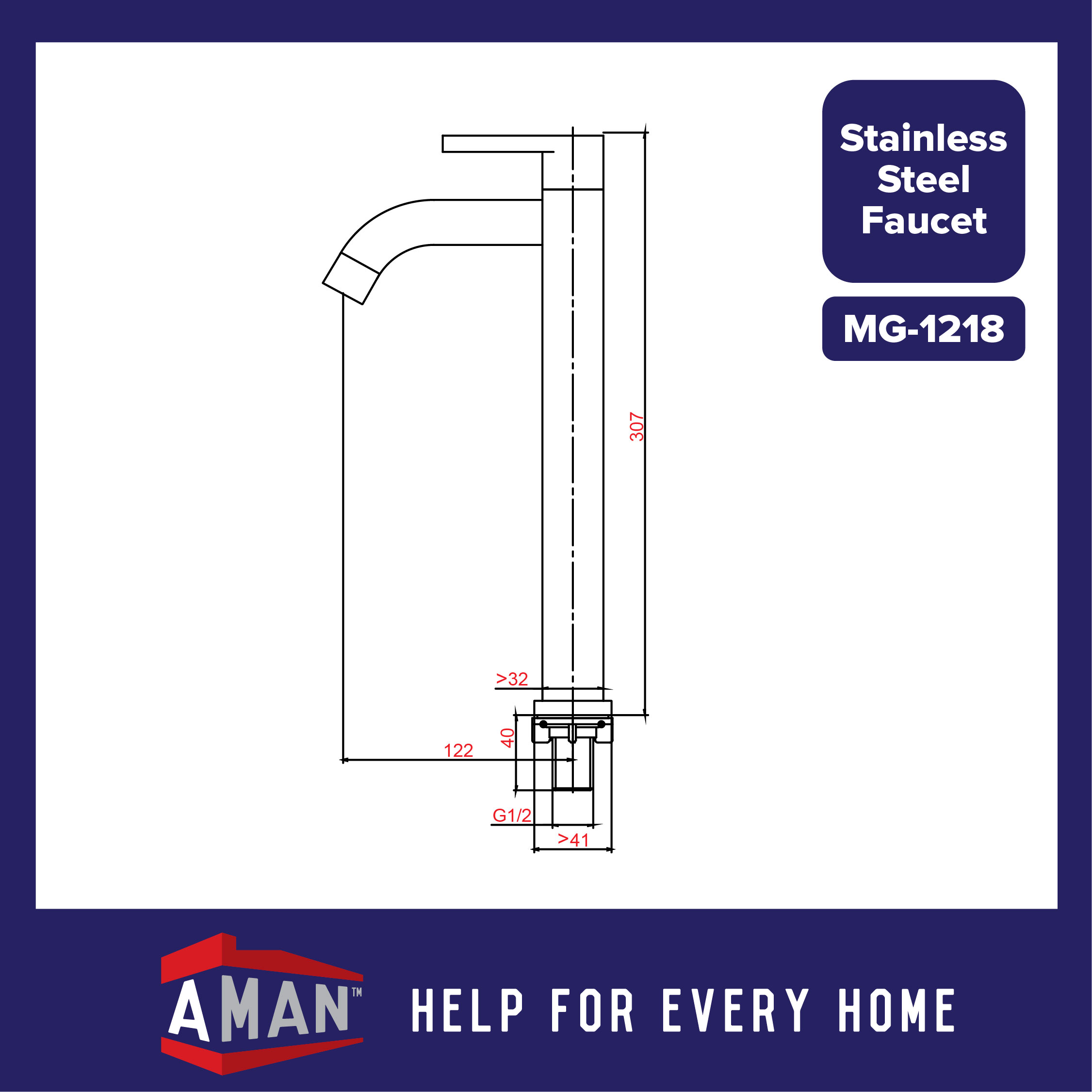 ViP SUS-304 Stainless Steel Matt Grey Pillar Tap Water Tap Faucet ...