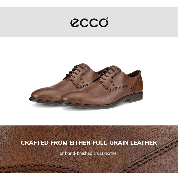 ECCO QUEENSTOWN POC MEN'S LEATHER FORMAL LACE-UP SHOES | Shopee Malaysia