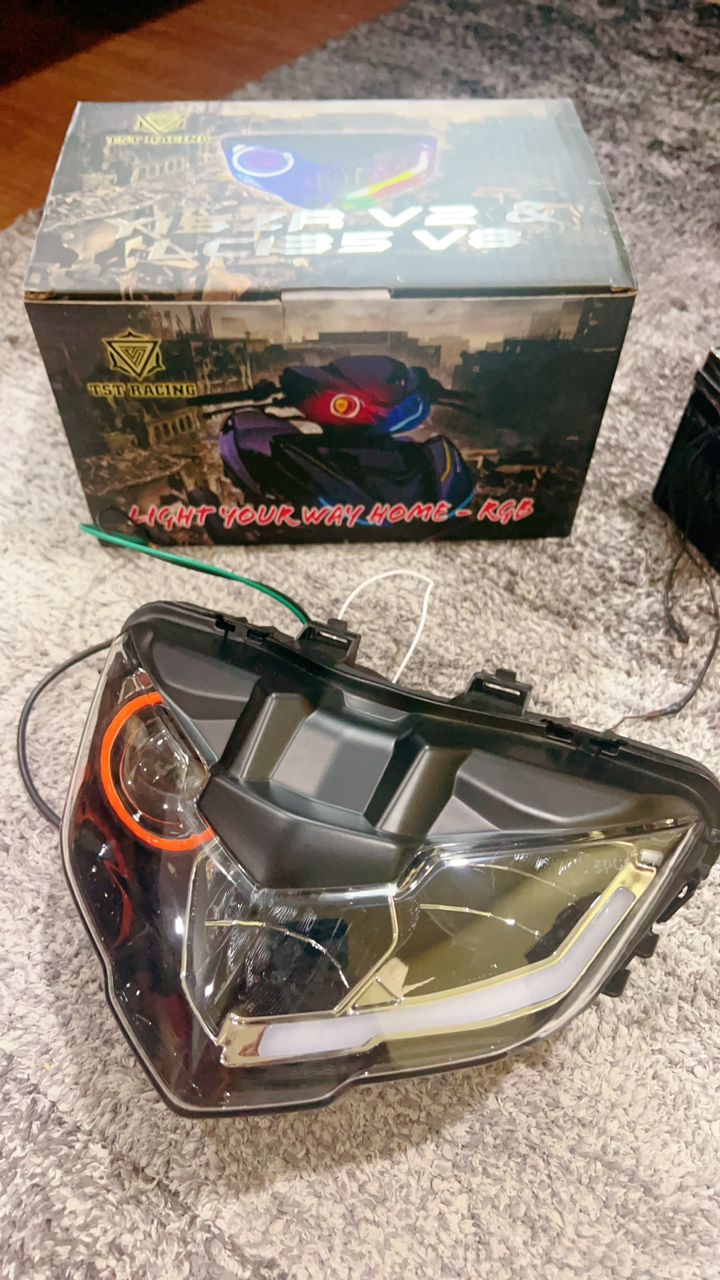 Y15ZR V2 LC135 V8 HEAD LAMP CUSTOM LED EAGLE EYE LED RAINBOW TST RACINg | Shopee Malaysia