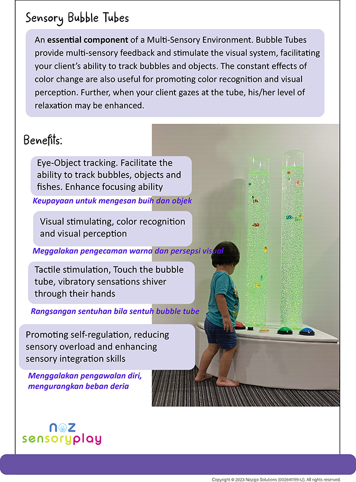Sensory bubble tube Multi-Sensory Room Sensory Room for Autism ADHD SPD ...