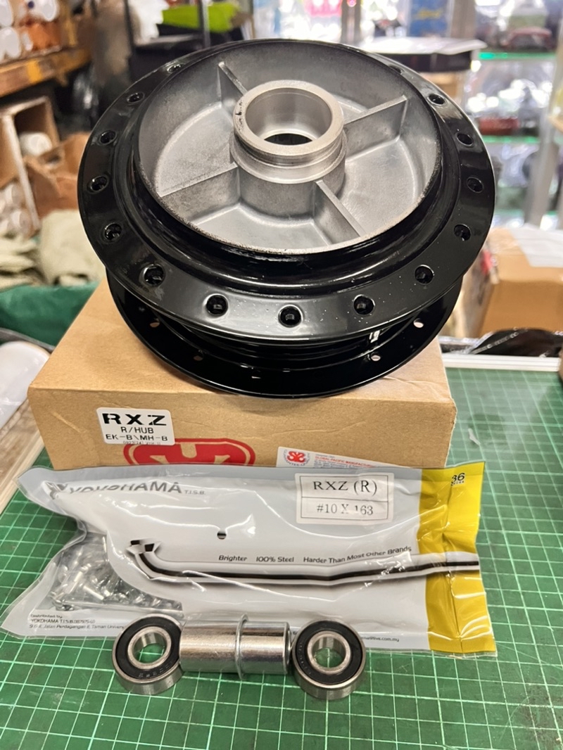 SYS Hub/Gantang Black Yamaha RXZ Front Hub (Disc) Rear Hub Hub Panel ...