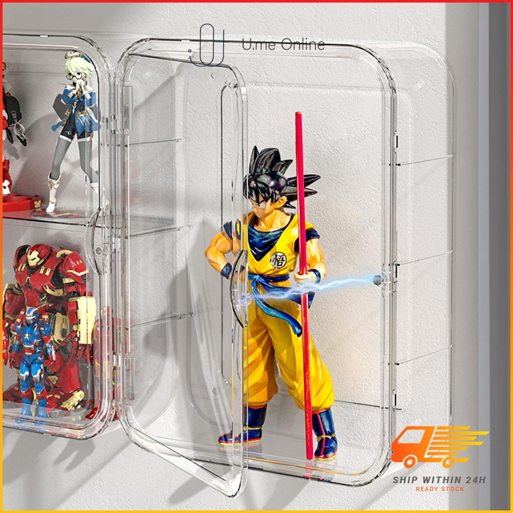 U.me Dustproof Storage Box Toy Figure Display Cabinet Collectible Dolls ...