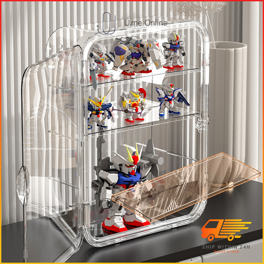 U.me Dustproof Storage Box Toy Figure Display Cabinet Collectible Dolls ...