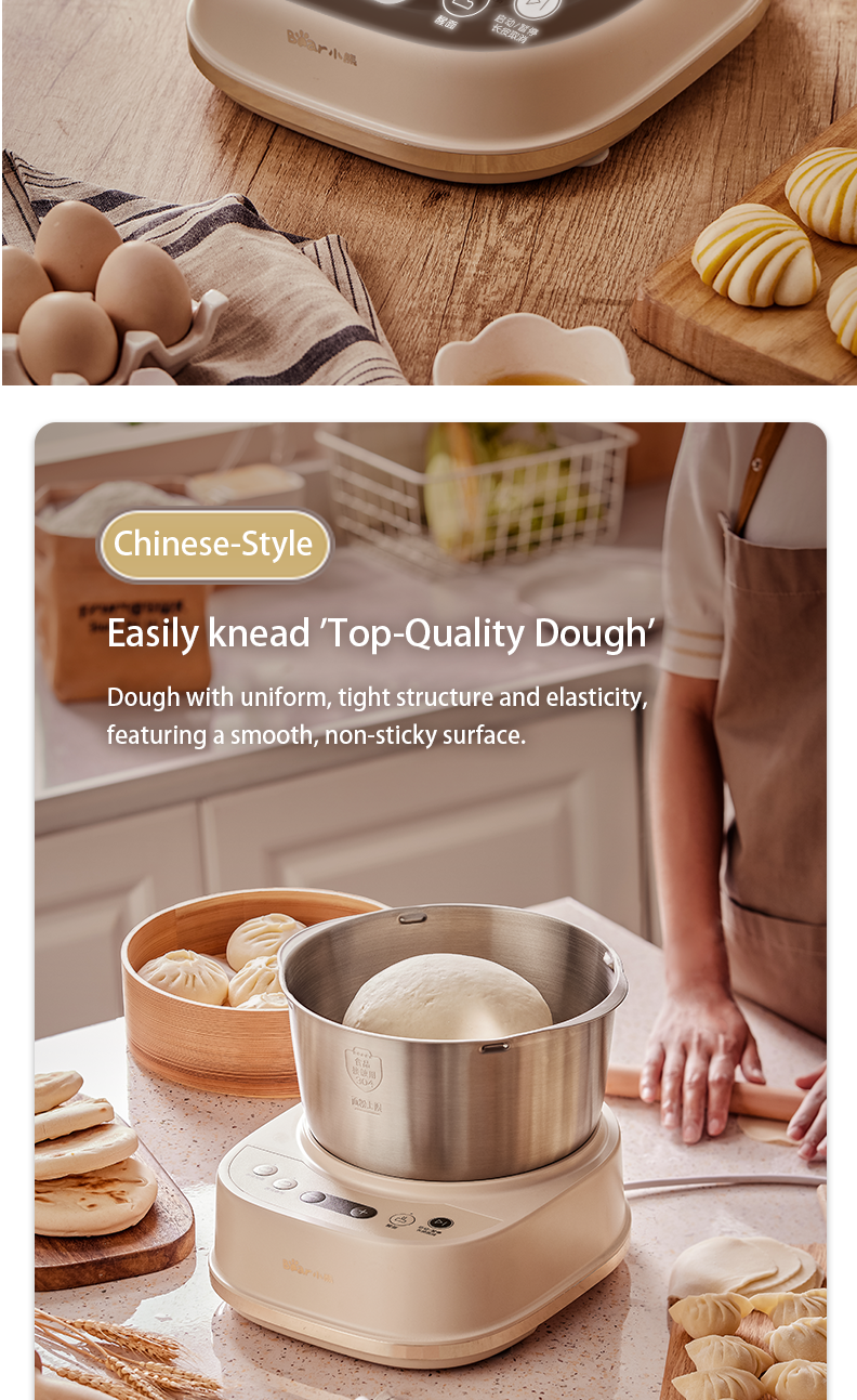 Bear Smart Dough Maker High Power Motor 2 Dough Mixing Mode (5.0L) BDM ...