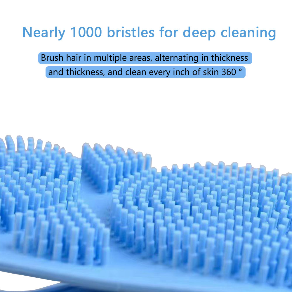 Silicone Back Body Scrubber Strap Exfoliating Scrub Massage Shower Bath ...