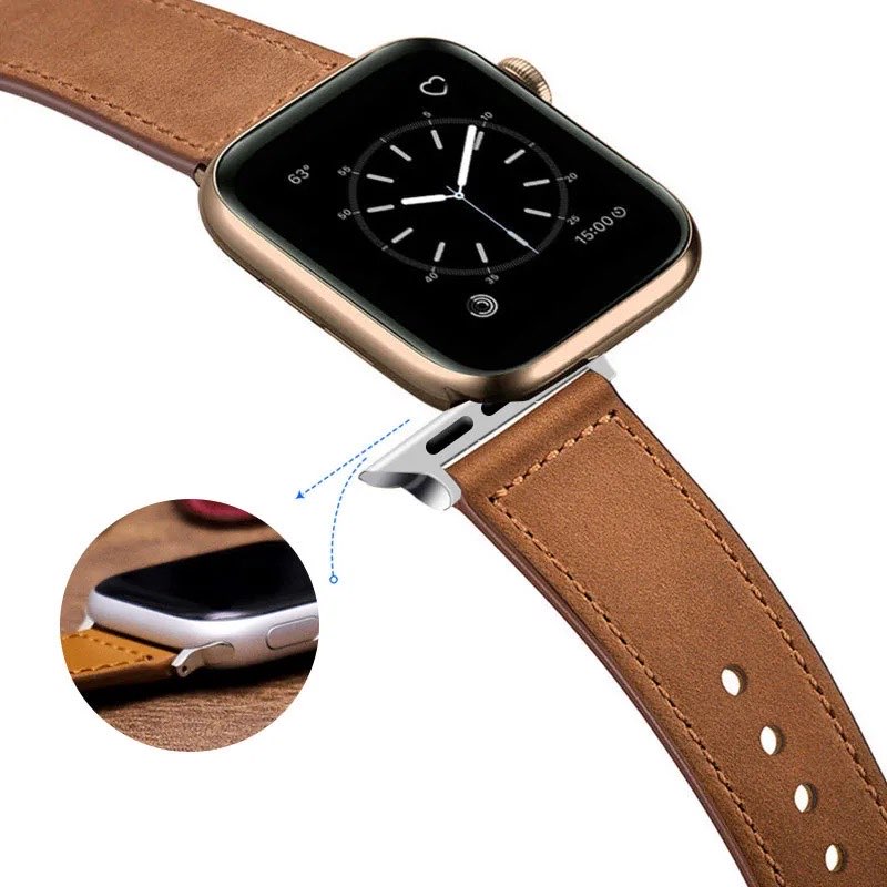 Premium Pin-and-Tuck Closure Leather Strap for iWatch - Series 1 2 3 4 ...